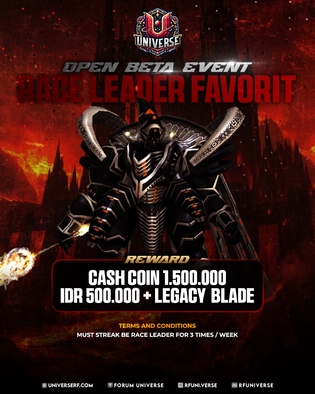 [ OBT ] RACE LEADER FAVORITE | RF UNIVERSE